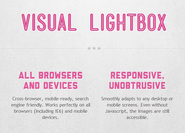 Demo for Visual Lightbox JS