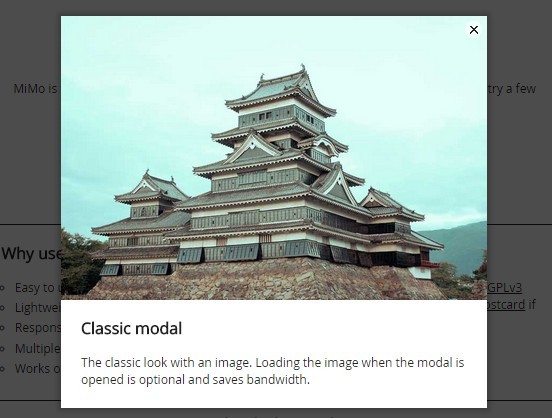 Easy Customizable jQuery Modal Plugin Plugin - MiMo | Free jQuery Plugins Easy Customizable jQuery Modal Plugin Plugin - MiMo | Free jQuery Plugins