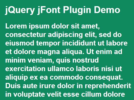 Minimalist jQuery Responsive Font Size Plugin - jFont | Free jQuery Plugins Minimalist jQuery Responsive Font Size Plugin - jFont | Free jQuery Plugins