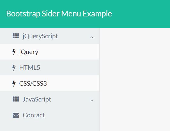 Basic Sidebar Navigation For Bootstrap 4 Sider Menu Free JQuery Plugins